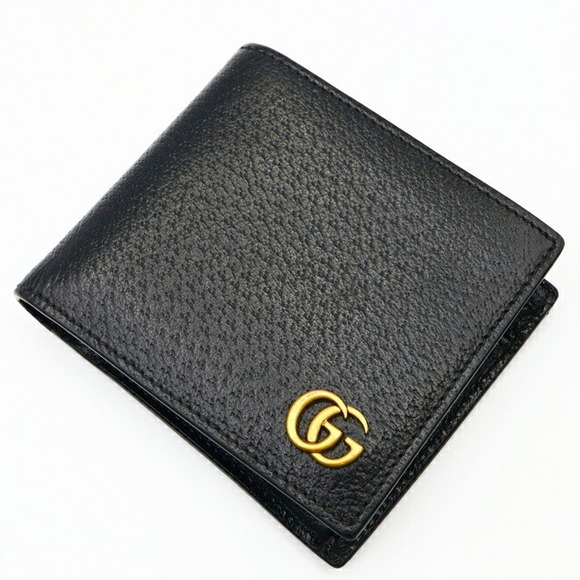 Gucci | Bags | Gucci Gg Marmont Leather Coin Wallet Double G Bifold ...